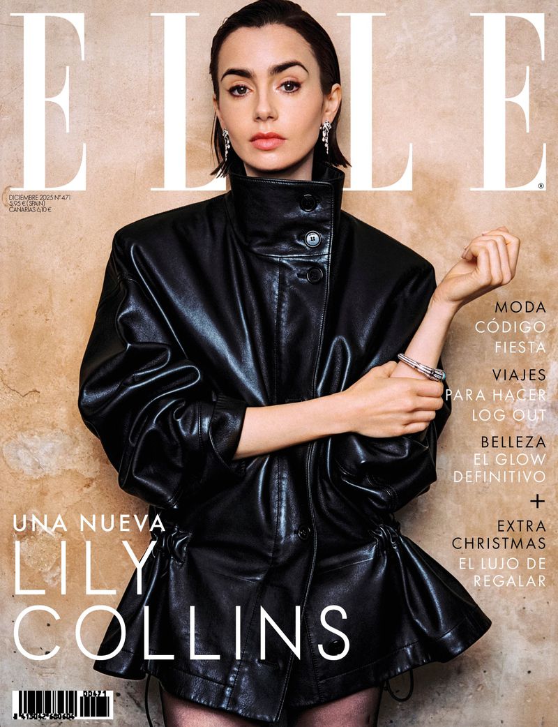 Elle Spain December 2025 Cover - Lily Collins (Elle Spain)