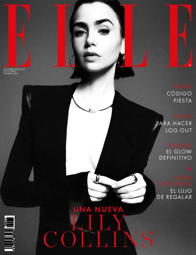 Elle Spain December 2025 Cover - Lily Collins (Elle Spain)