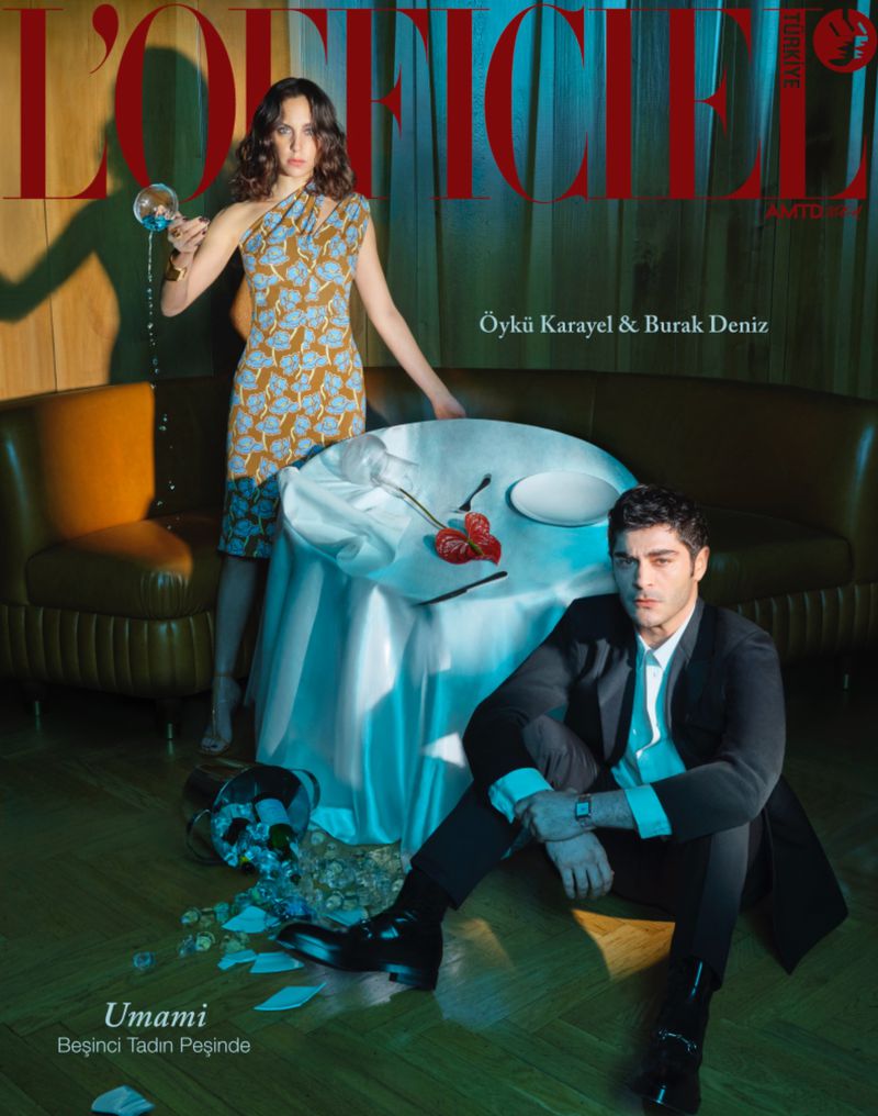 L'Officiel Turkey February 2025 Cover with Burak Deniz and Öykü Karayel (L'Officiel Turkey)