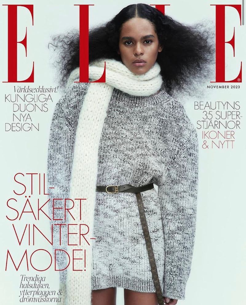 Elle Sweden November 2023 Cover (Elle Sweden)