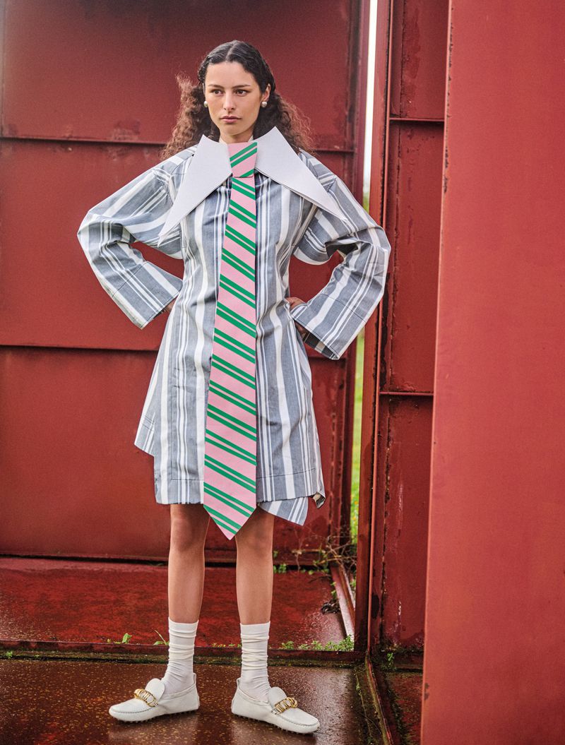 Stripes. (Vogue Greece)