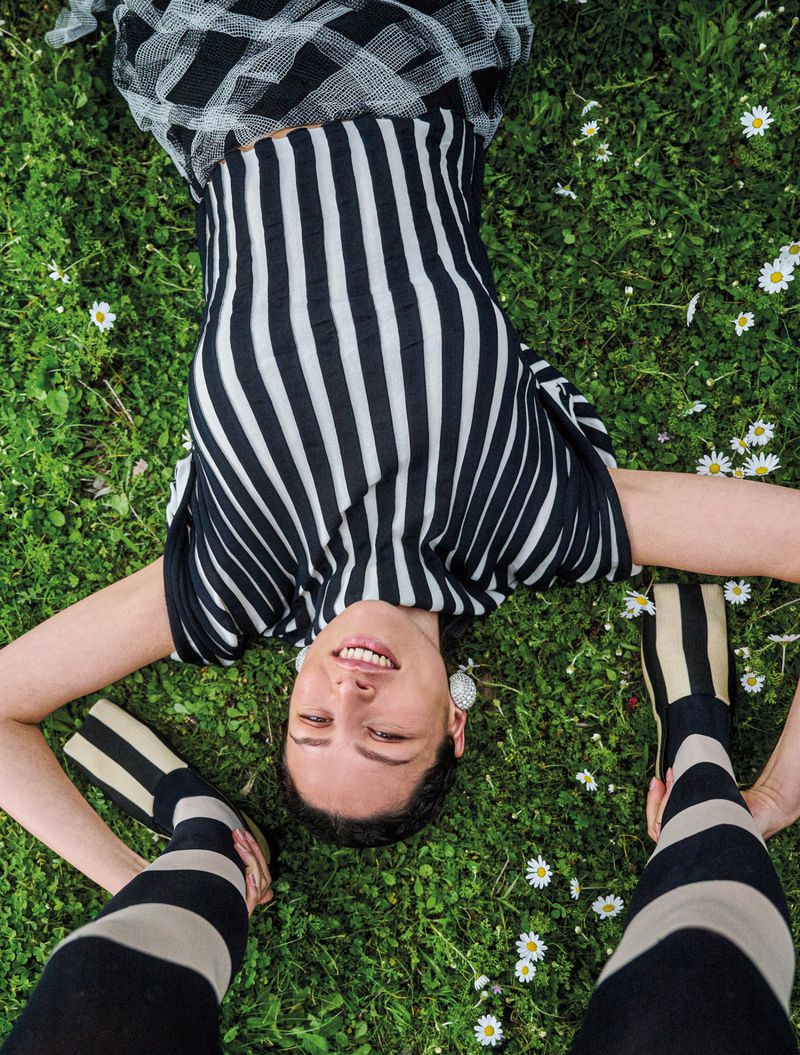 Stripes. (Vogue Greece)