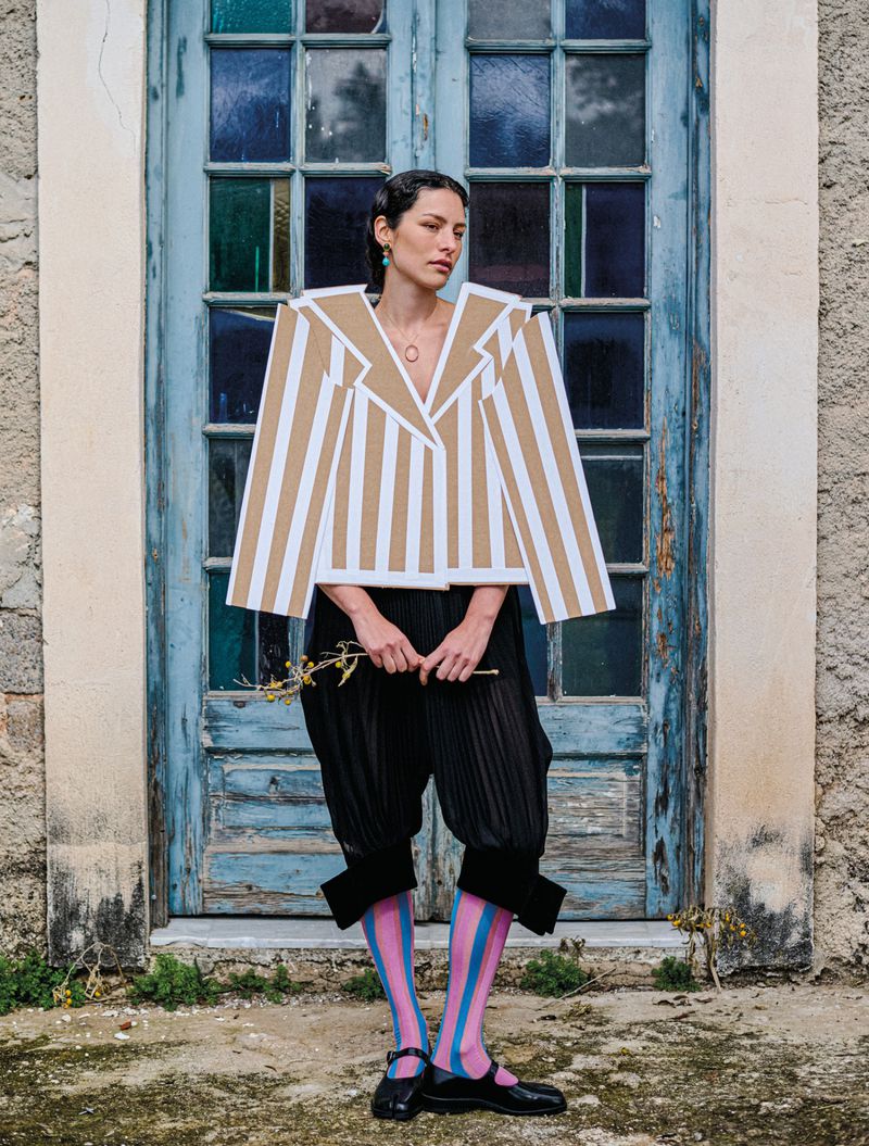 Stripes. (Vogue Greece)