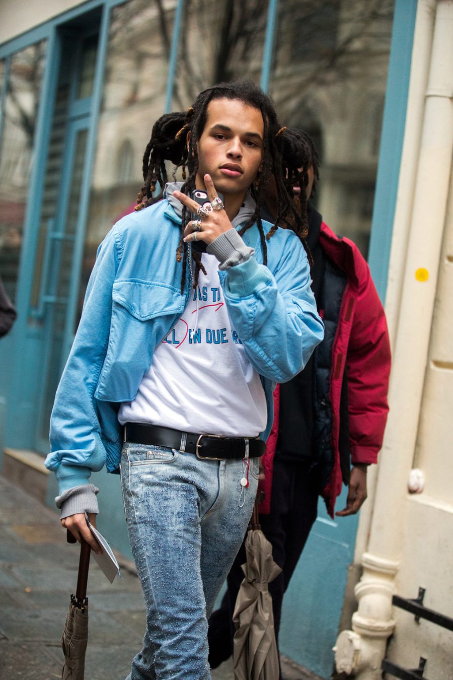 See what the models are wearing off duty in Paris during Men’s Week ...
