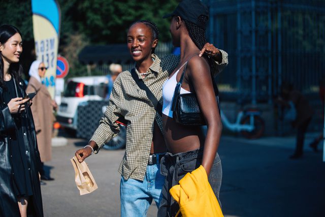 See what the models are wearing off-duty during MFW S/S 22! Day 2&3 ...