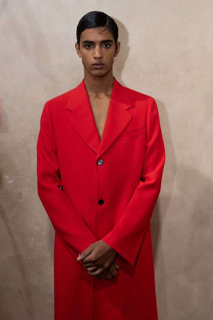 Ferragamo Sees Red at Maximilian Davis’ Spring 2023 Debut – Of The Minute